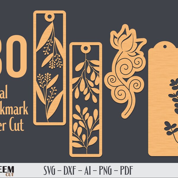 Laser Cut Bookmarks Template - Etsy