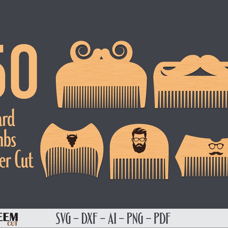 Beard Comb Svg Files - Etsy