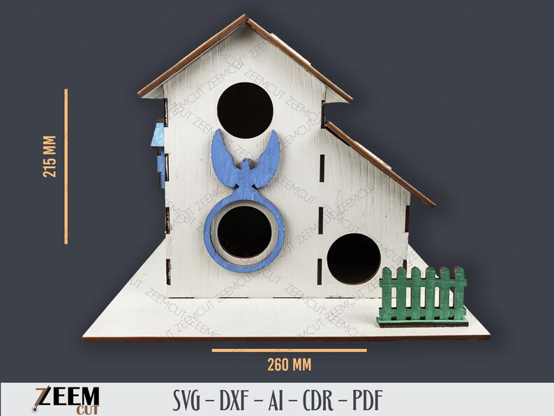 Bird House SVG Laser Cut Files Template for Glowforge CNC - Etsy