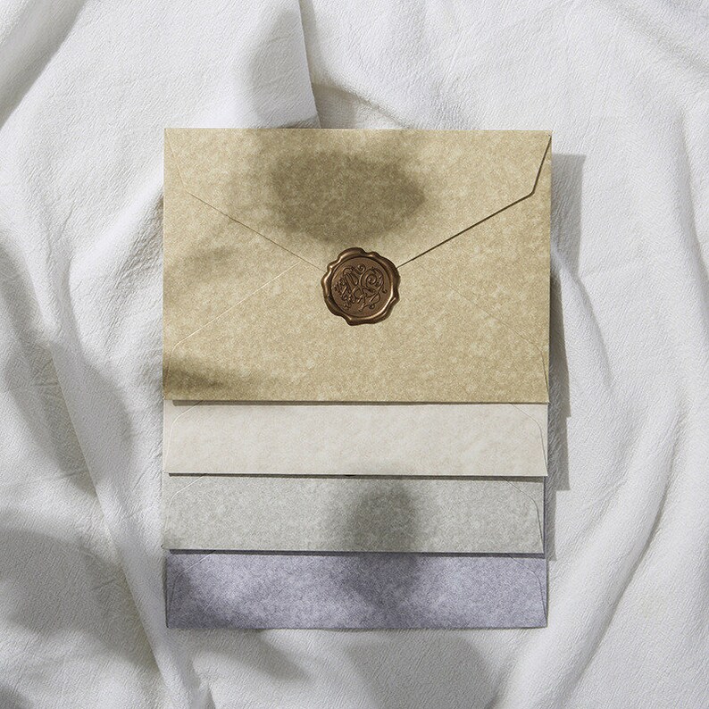 Sheep Parchment Envelope Letter Set With Lacquer Seal Romantic Retro ...