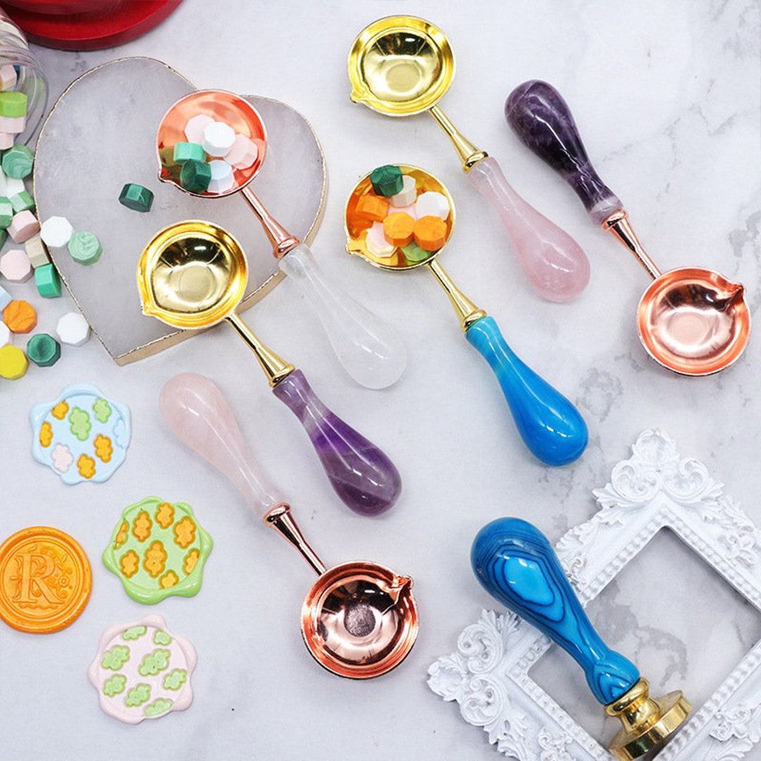 Crystal Handle Lacquer Spoon Crystal Lacquer Wax Spoon Melting Spoon ...