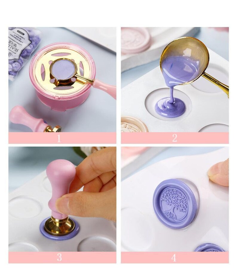 Wax Seal Silicone Mat Mould, 15 Cavities, Wax Seals Stamp Mold, Round ...
