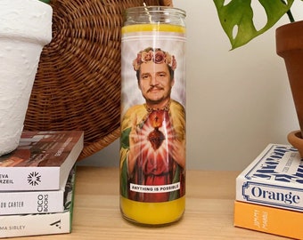 Saint Pedro Pascal Celebrity Prayer Candle: Non Scented 8 Inch Glass ...
