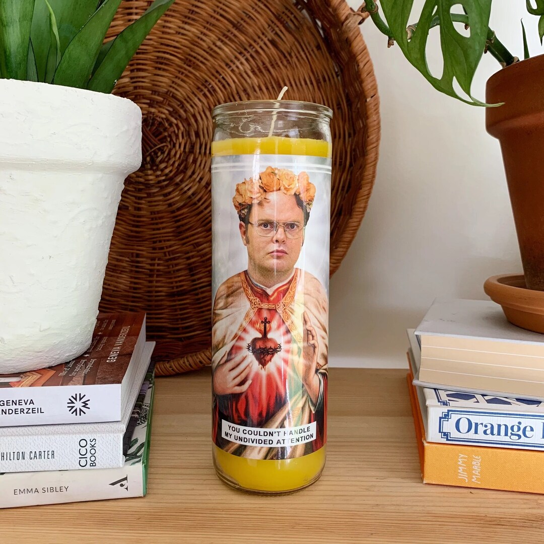 Saint Dwight Rainn Wilson Prayer Candle - Etsy