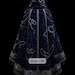 Luxury Celestial Hooded Cloak, Deep Blue Velvet Starlight Robe, Gothic ...