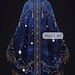 Custom Starry Night Cloak Golden Embroidery Velvet Cape Celestial ...