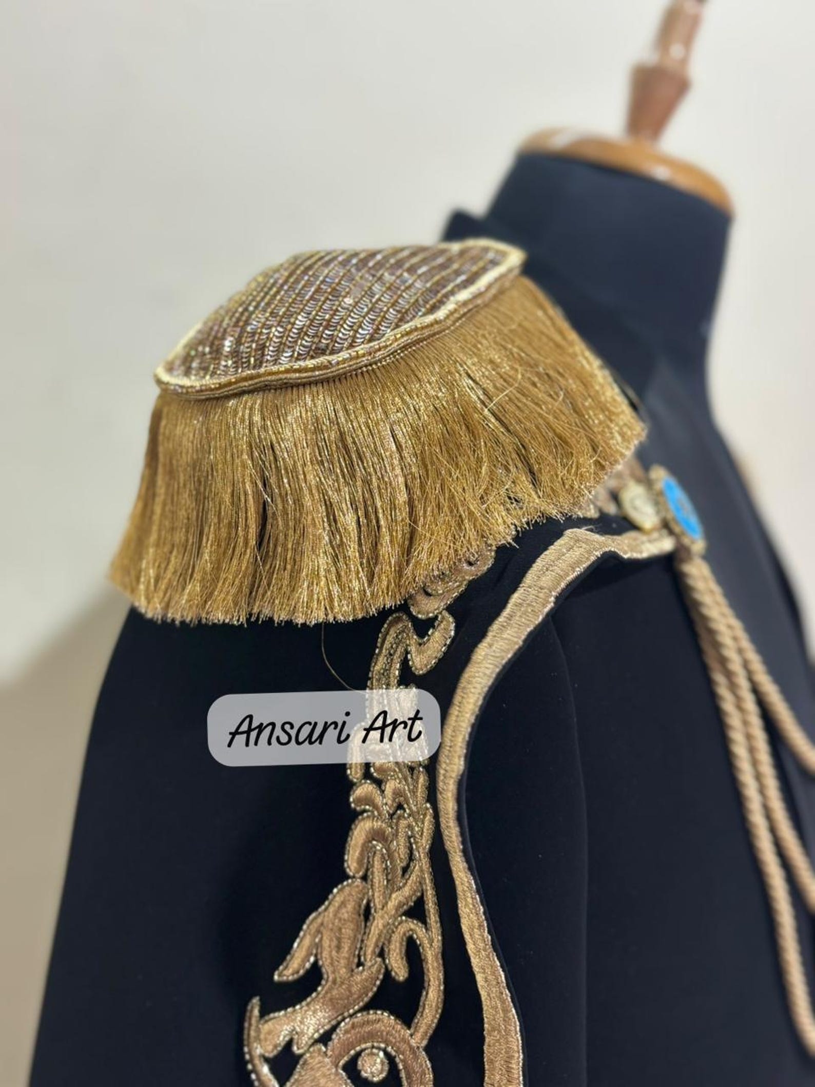 Royal Prince Costume Men, Black and Gold Military Suit, Fantasy King ...