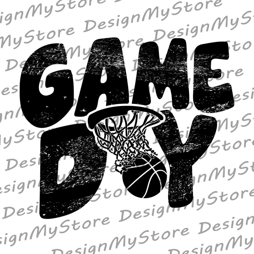 Distressed Game Day Basketball Design – Perfect for Team Apparel and ...