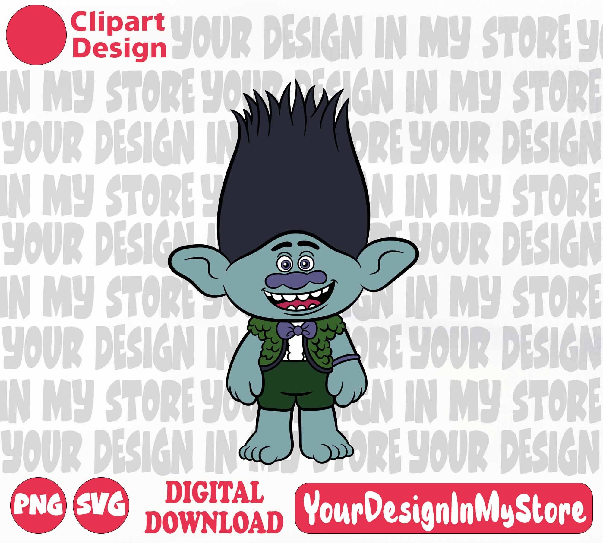 37 Bundle Clipart Trolls Png and SVG Birthday Trolls 3 Design. Birthday ...