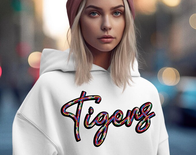 Distressed Tigers Png Design for Shirt. Go We Are Bright Multicolored ...