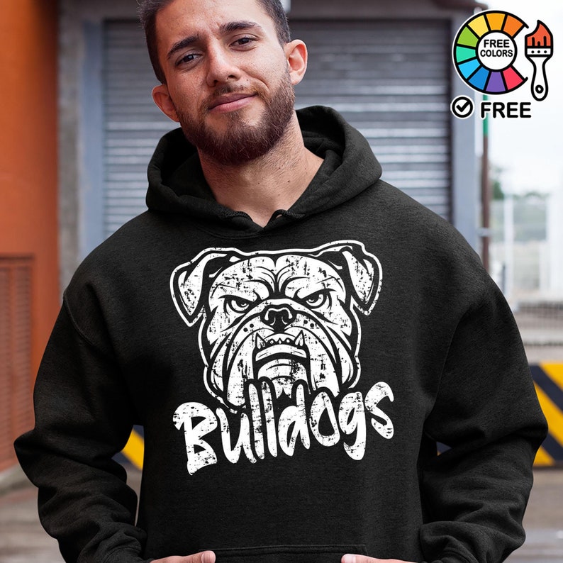 Distressed Bulldogs Png Design for Shirt We Are Bulldog Mascot Team ...