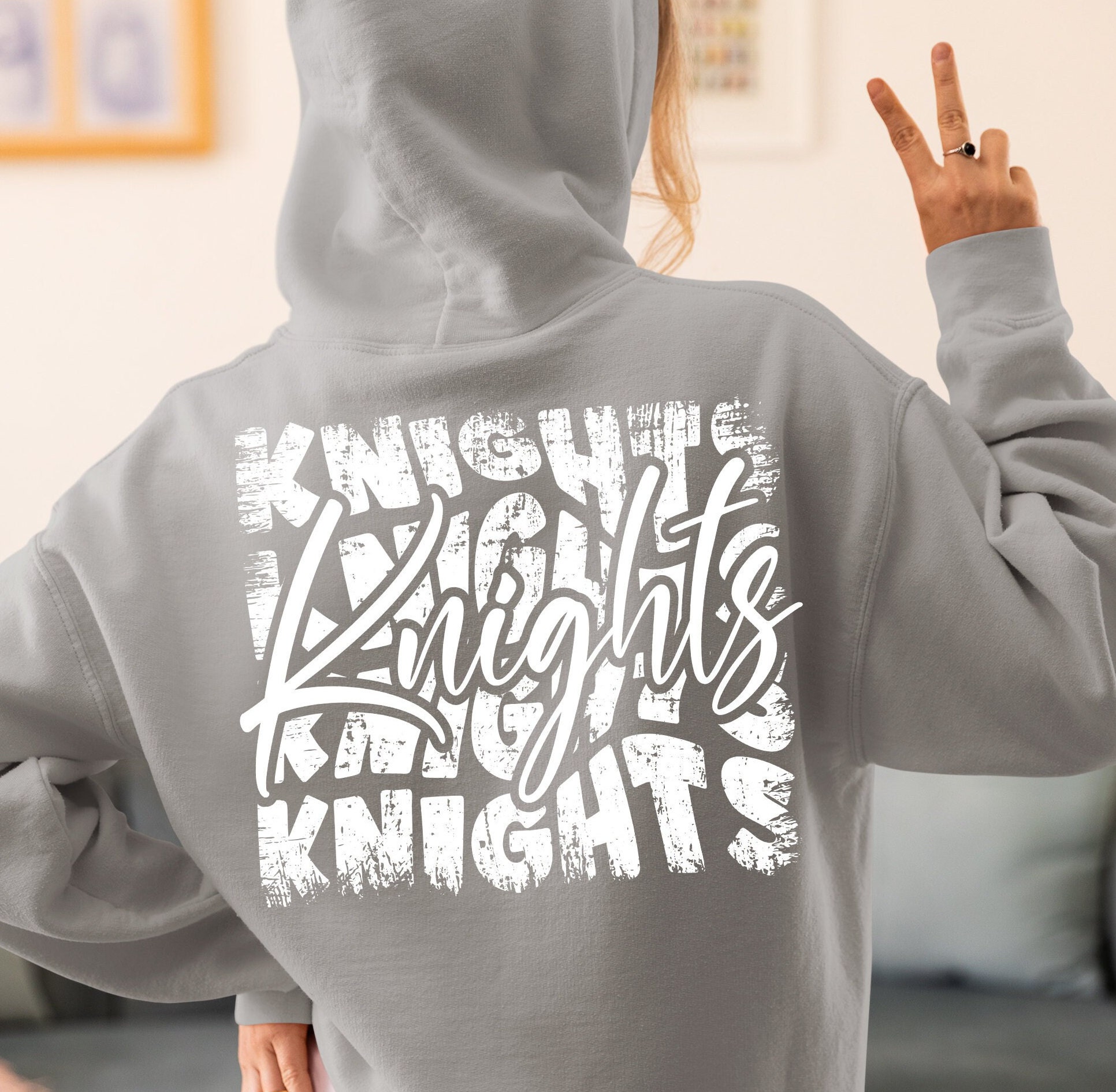 Distressed Knights Png Design for Shirt. Go We Are Knight Mascot Team ...