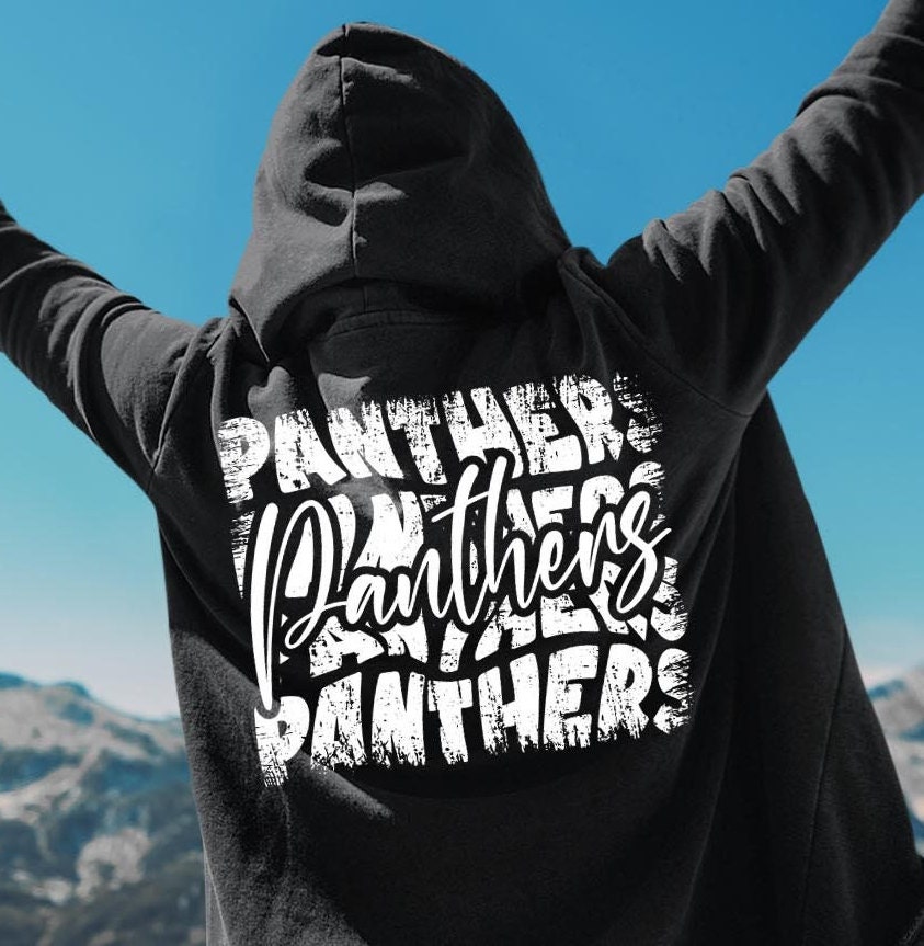 White Distressed Panthers Png Design for Shirt. Go We Are Panther ...