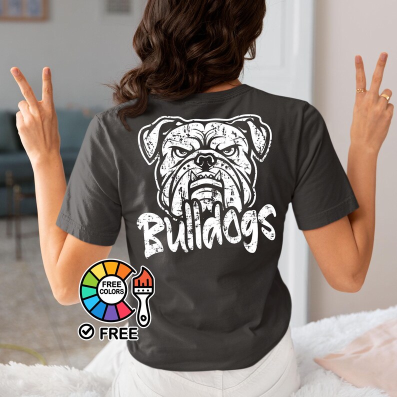 Distressed Bulldogs Png Design for Shirt We Are Bulldog Mascot Team ...