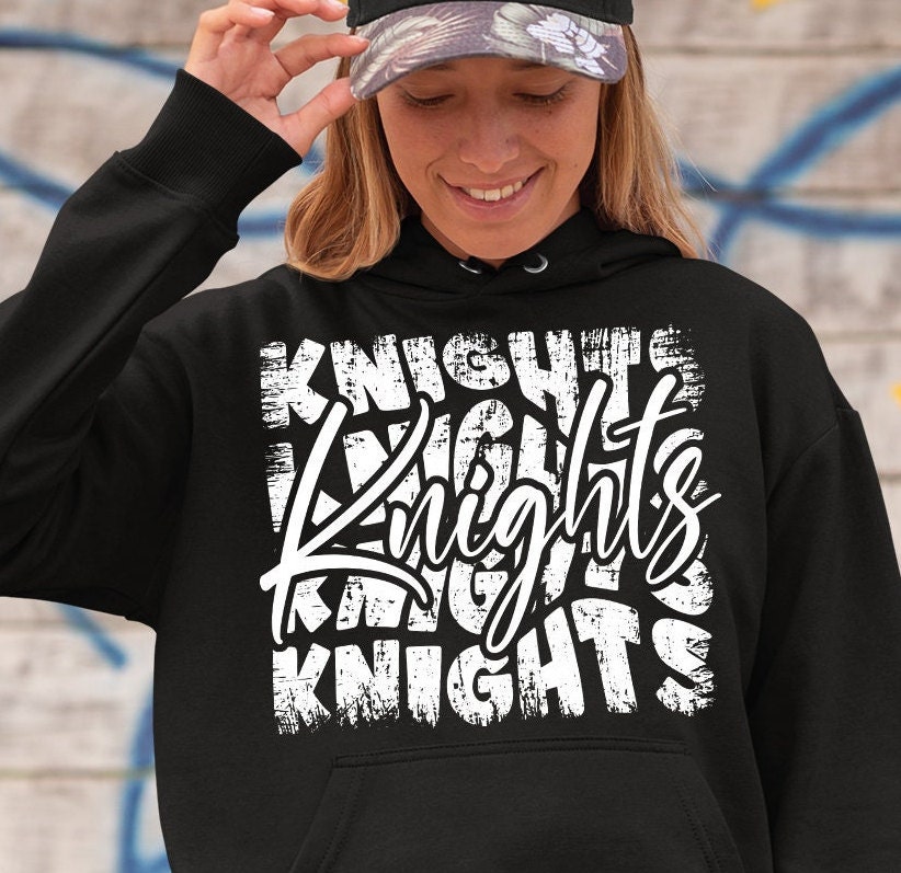 Distressed Knights Png Design for Shirt. Go We Are Knight Mascot Team ...