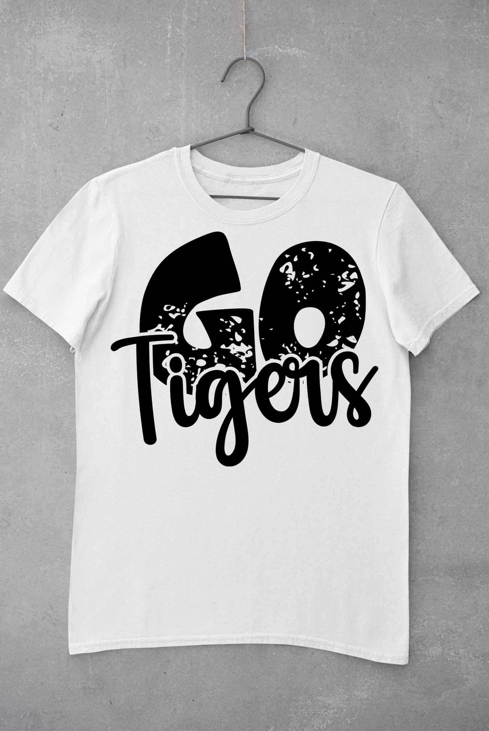 Distressed Let's Go Tigers Png Printable Design for Shirt. Black Tiger ...
