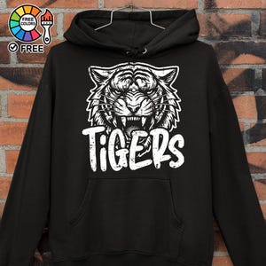 Distressed Tigers Mascot PNG – Custom Team Pride Design for Sublimation ...