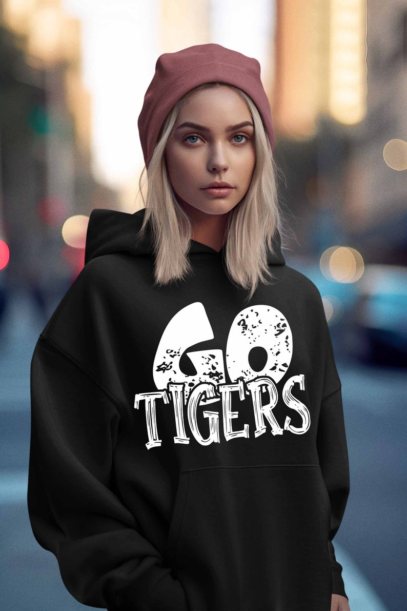 White Distressed Let's Go Tigers Png Design for Shirt. Mascot Team ...