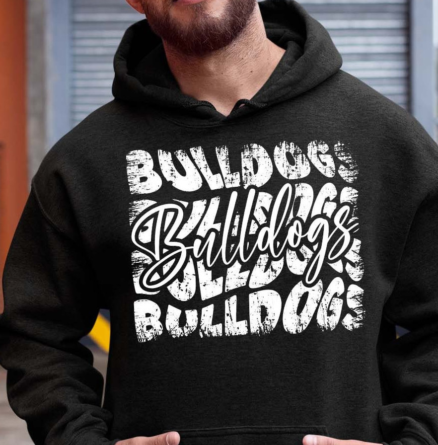 White Distressed We Are Bulldogs Png Design for Shirt. Mascot Team Png ...