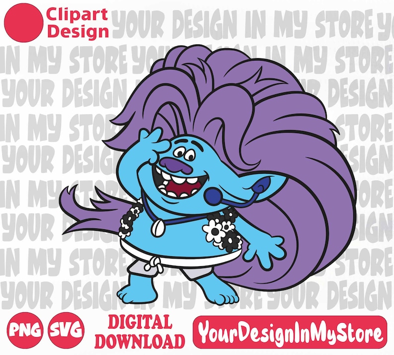37 Bundle Clipart Trolls Png and SVG Birthday Trolls 3 Design. Birthday ...