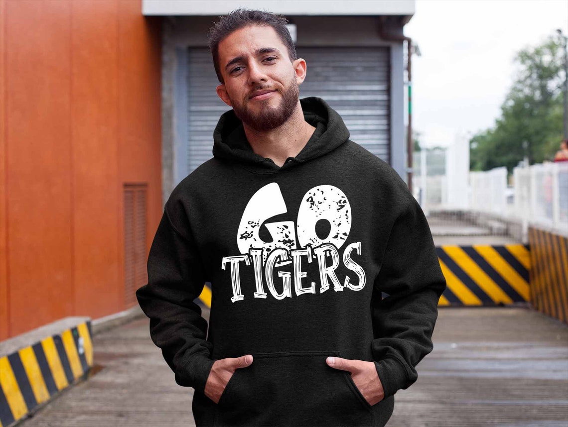 White Distressed Let's Go Tigers Png Design for Shirt. Mascot Team ...