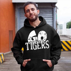 White Distressed Let's Go Tigers Png Design for Shirt. Mascot Team ...