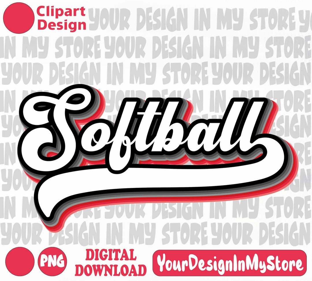 Distressed Softball Png Design for Shirt Sublimation Digital Download ...