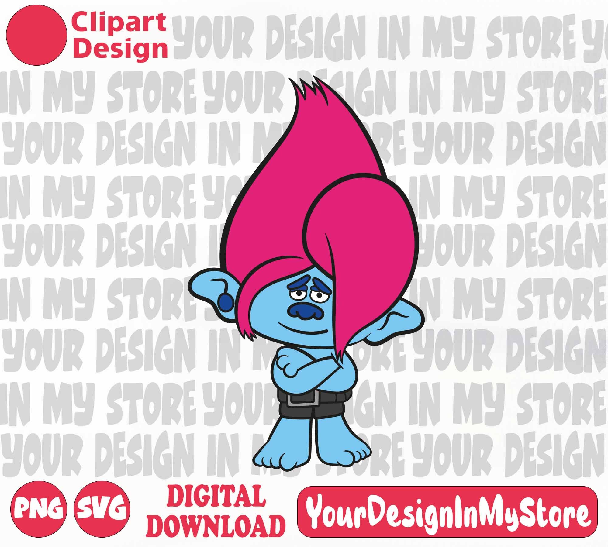 37 Bundle Clipart Trolls Png and SVG Birthday Trolls 3 Design. Birthday ...