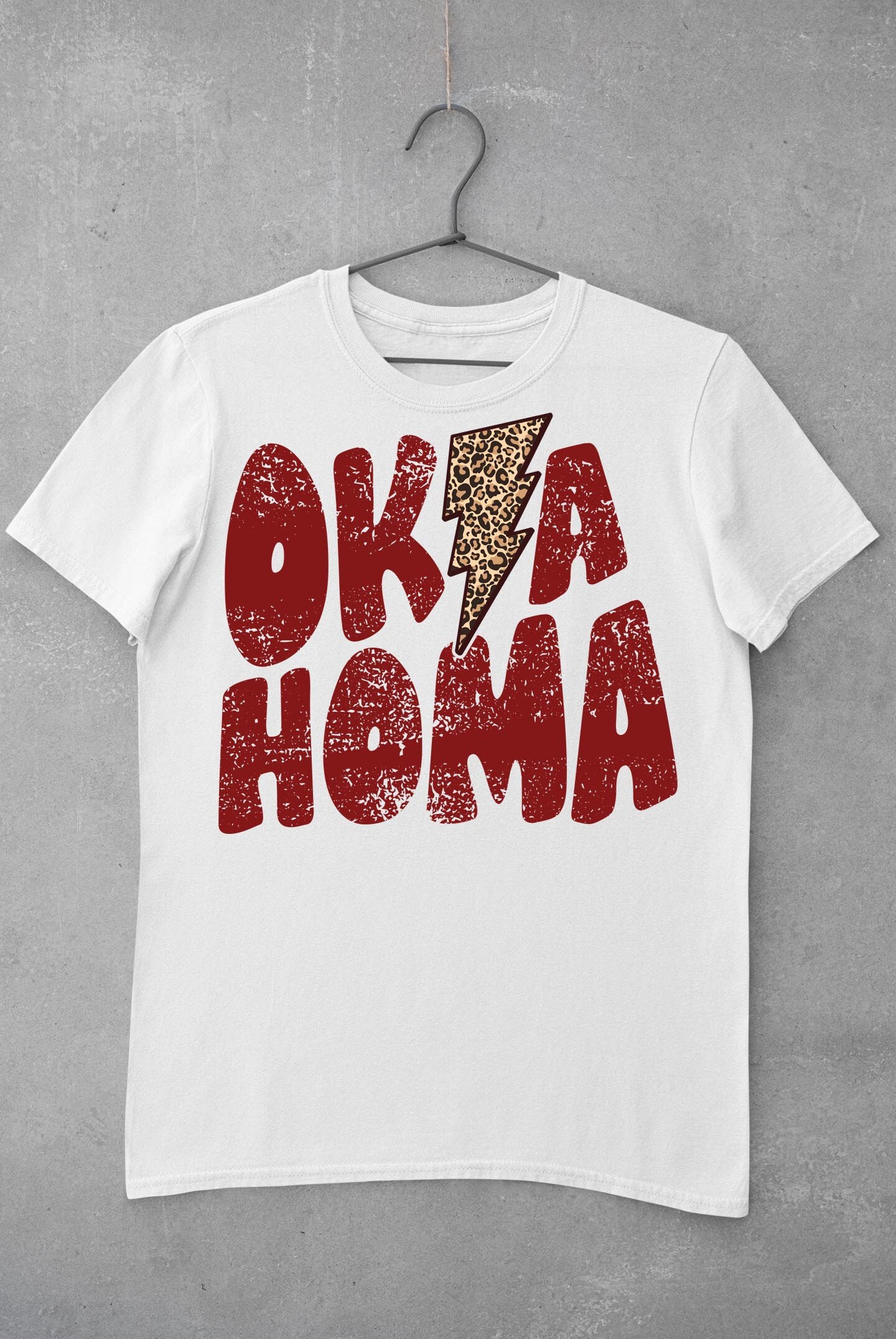 Oklahoma Game Day Distressed Team PNG Files. Oklahoma Leopard Lightning ...