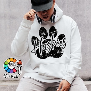Distressed Huskies Png Team Print Design for Shirt Huskies Mascot Grung ...