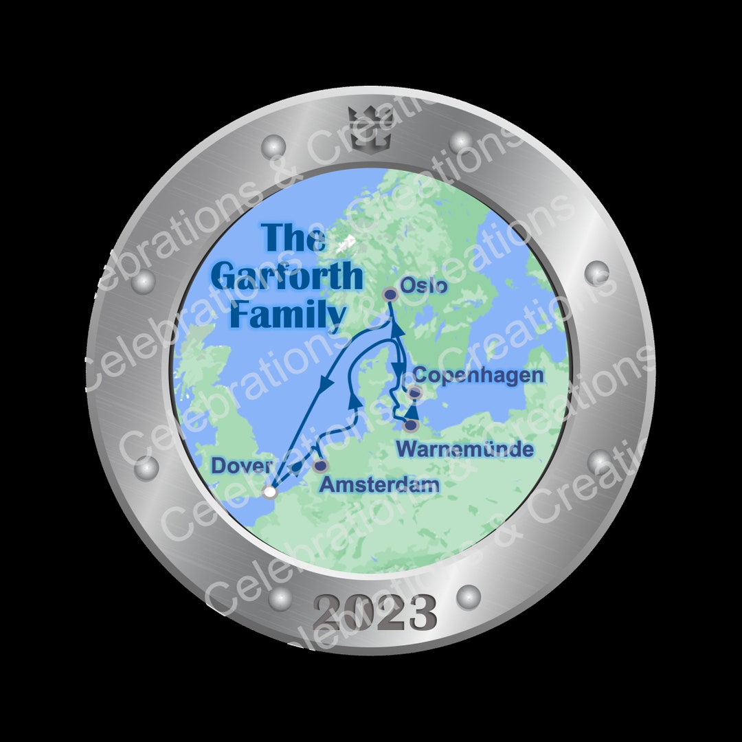 Personalised Stateroom Door Magnet With Cruise Route Map, P&O Cruises ...
