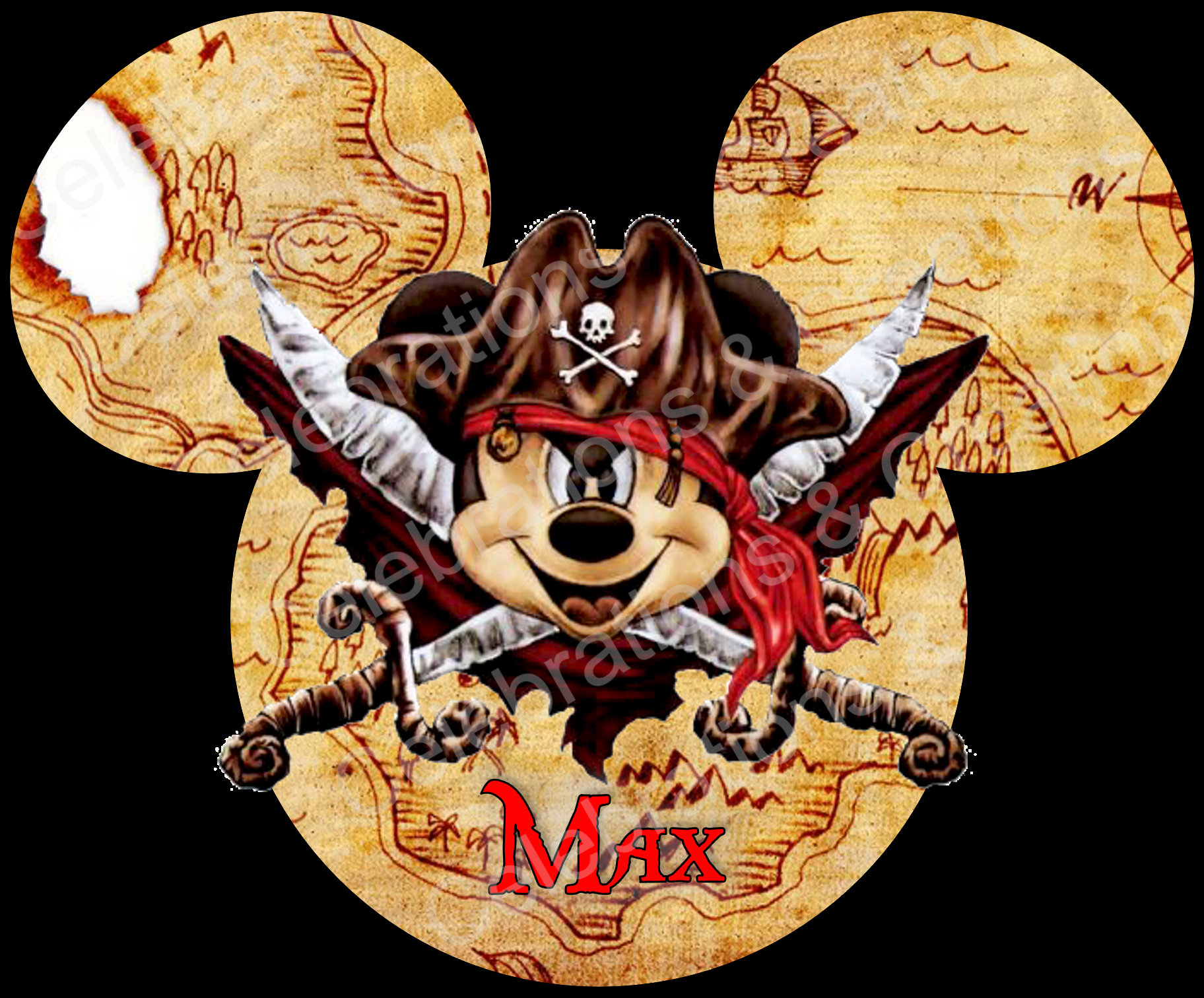 Personalised Disney Pirate Night Mickey Stateroom Door Magnet, Disney ...