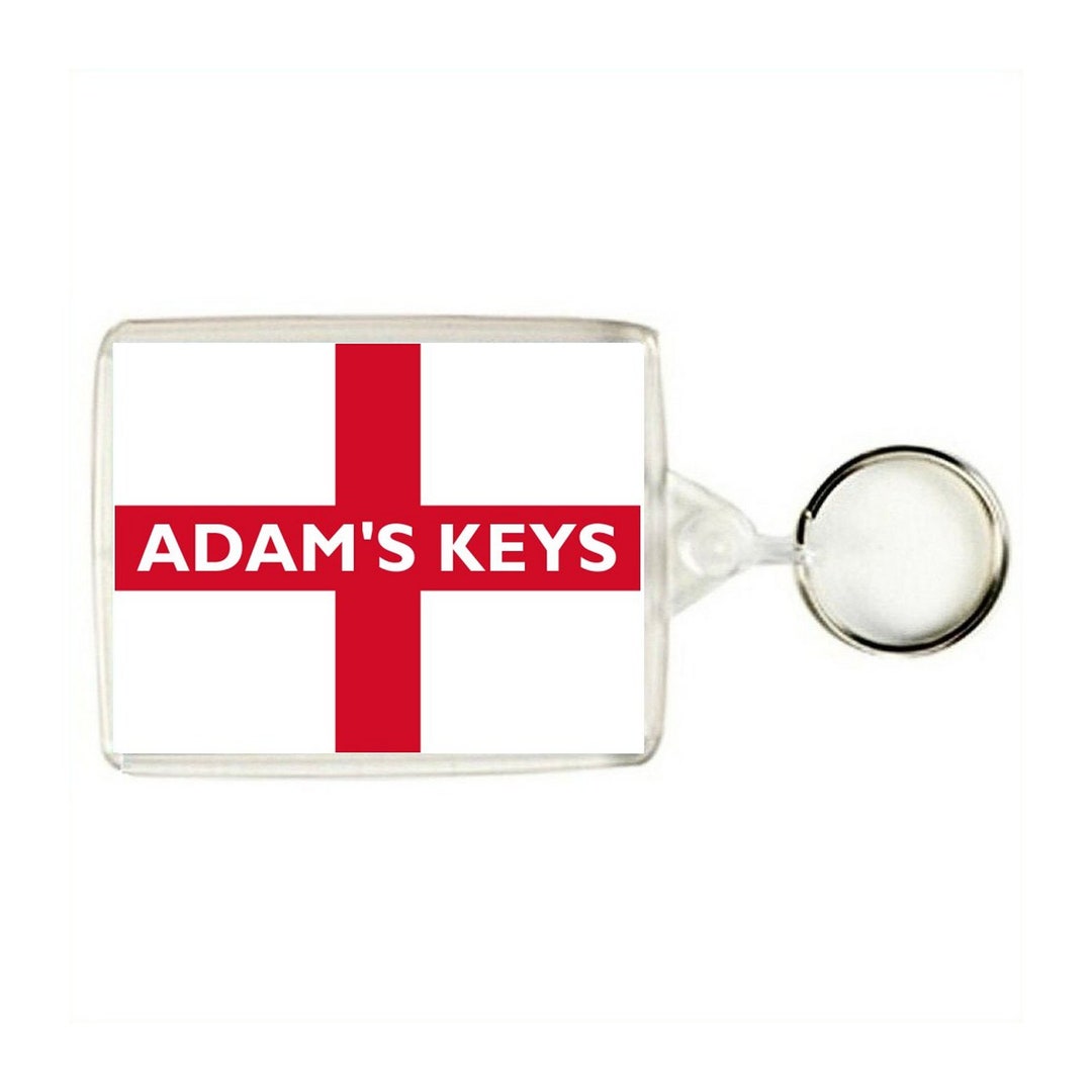 Personalised England St George's Flag /ENGLISH FLAG Keyring / Bag Tag ...
