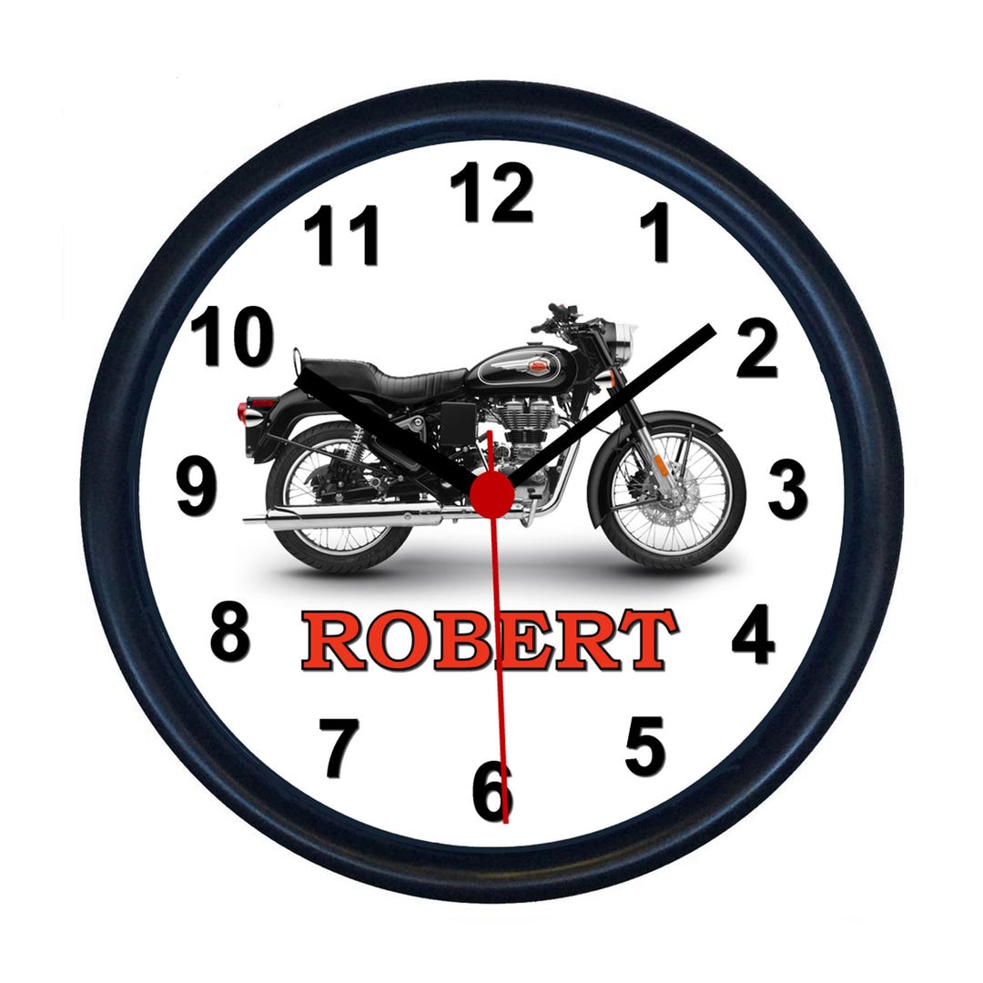 Personalised Classic Motorcycle/classic Motorbike Wall Clock for ROYAL ...