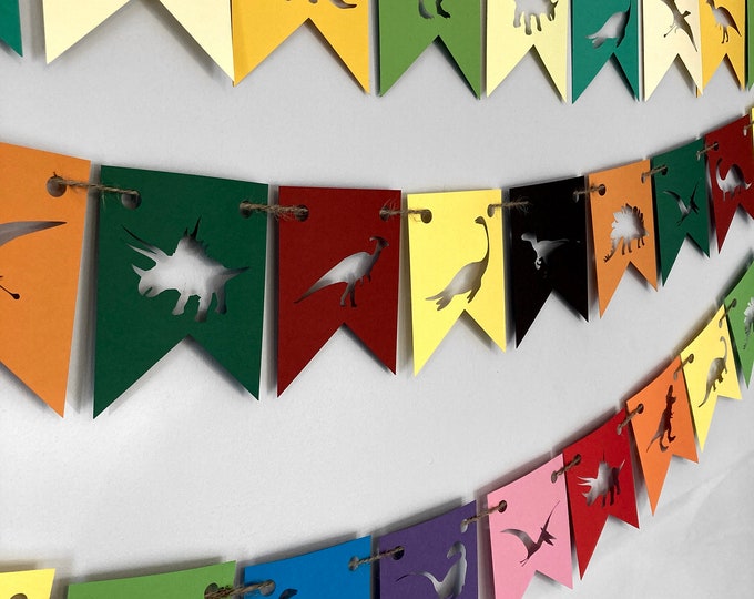 Prehistoric World Themed Banner - Coloured Card Decoration Occasion ...