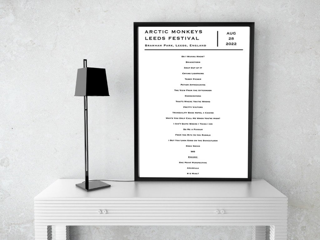 Personalised Set List Print Choose Your Own Setlist Personalised Music ...