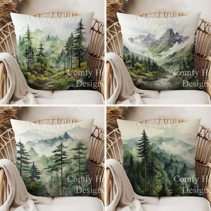 Forest Pillow - Etsy