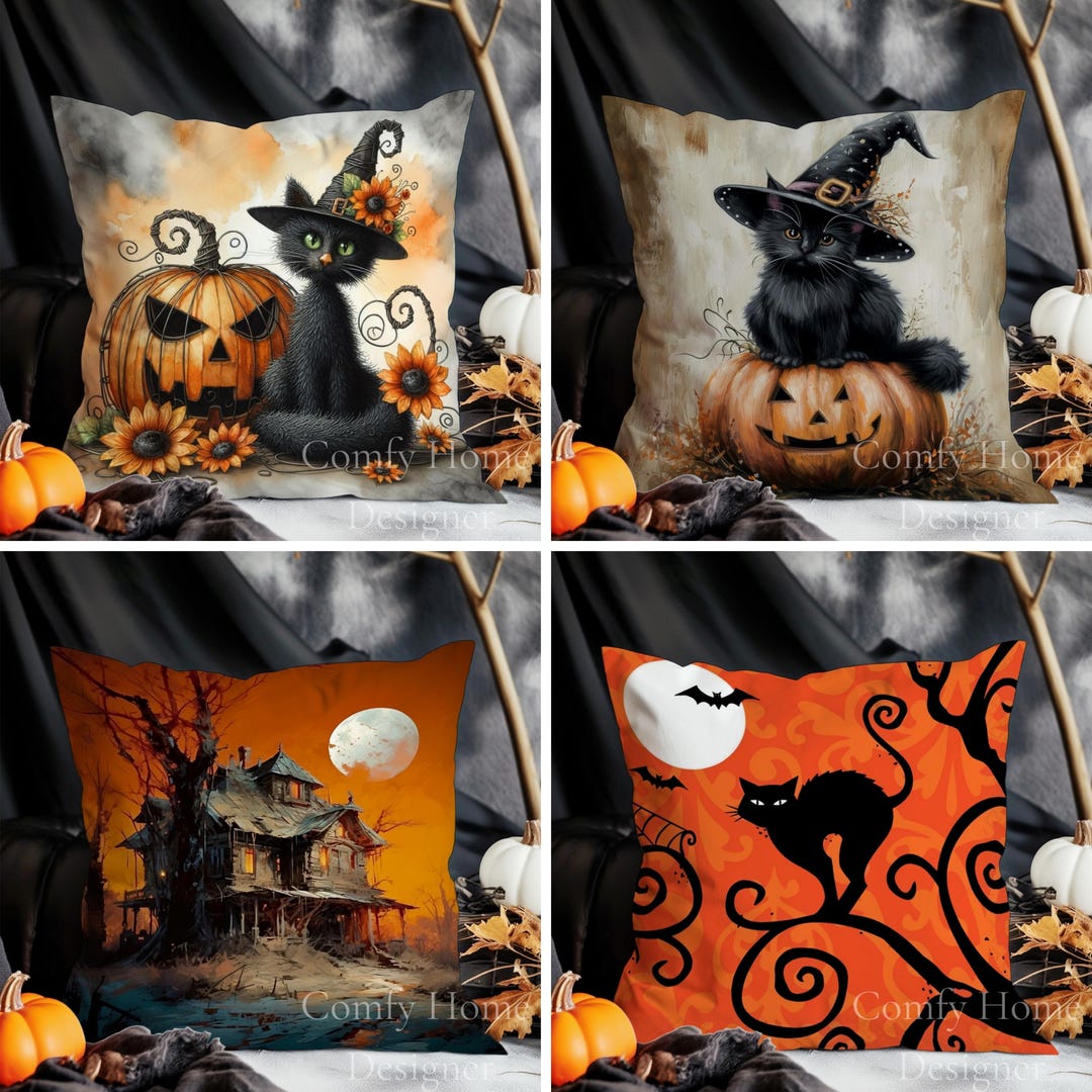 Halloween Pillows, Pumpkin Pillow Cover, Halloween Decor, Fall Home ...