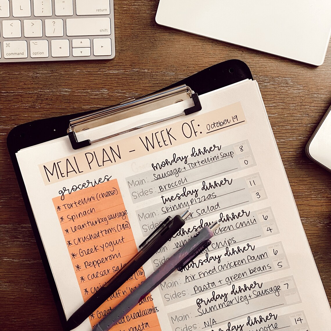 6-in-1 Weekly Meal Planner | Printable Meal Plan | Weight Watchers Meal ...