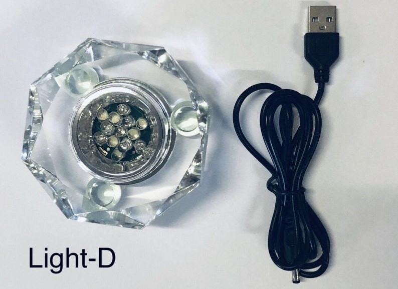 Crystal LED Light Stand Base With USB Operating, Light Stand ...