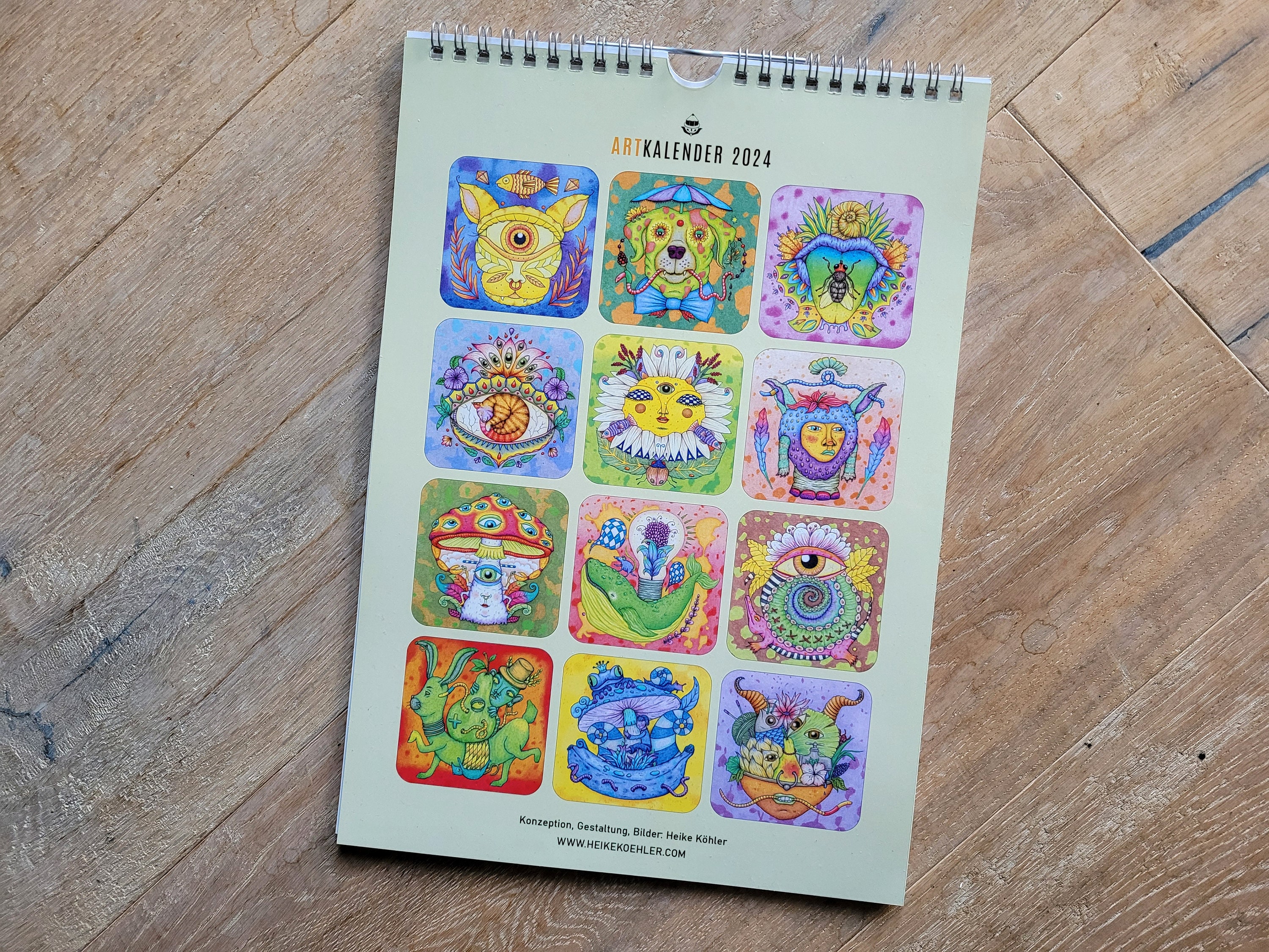 Annual Calendar 2024 I Art Calendar I Calendar A4 I Unique - Etsy