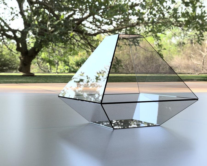 Square Base Glass Terrarium- Template. Pdf Printable Template ...