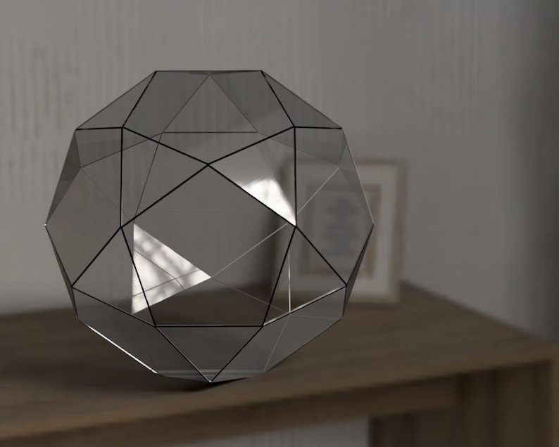 Stained Glass Sphere Pentagonal Terrarium Pdf Template. Geometric ...