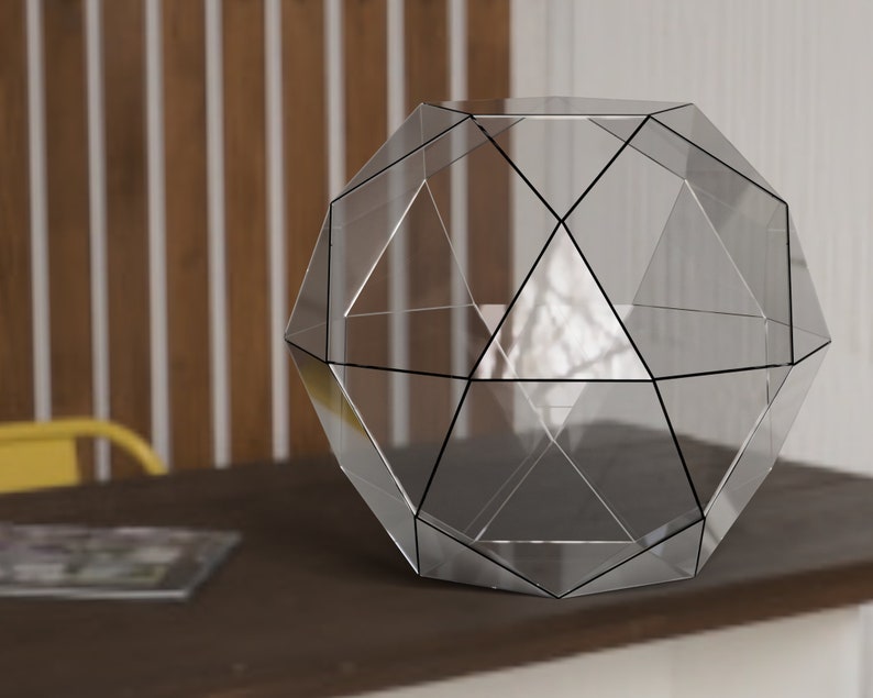 Stained Glass Sphere Pentagonal Terrarium Pdf Template. Geometric ...