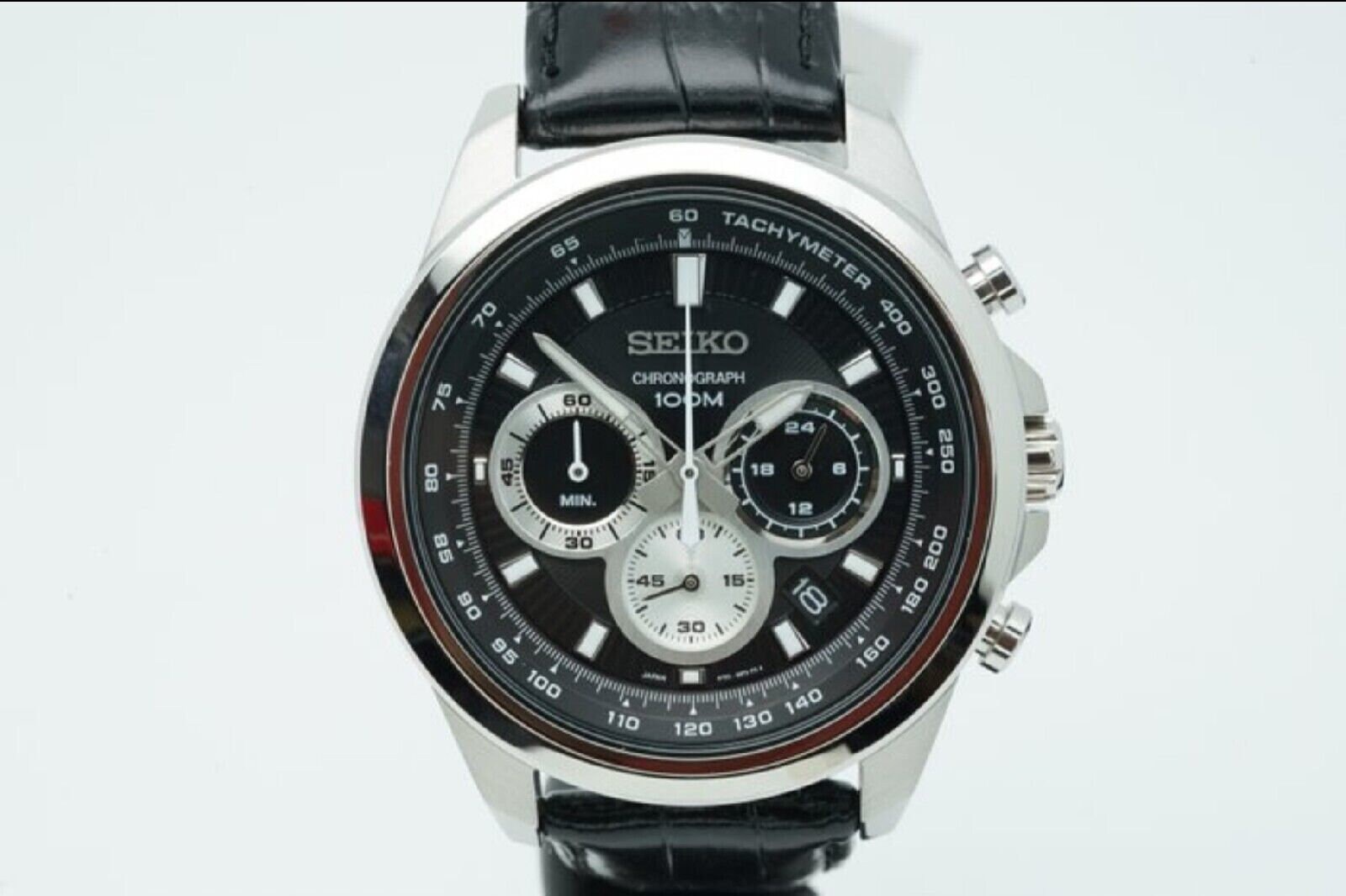 Seiko Chronograph 100M Black Dial Tachymeter Chronograph - Etsy Seiko Chronograph 100M Black Dial Tachymeter Chronograph - Etsy