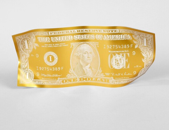Aluminum One Dollar Bill Made of Metal Art Wall Decor Canvas - Etsy
