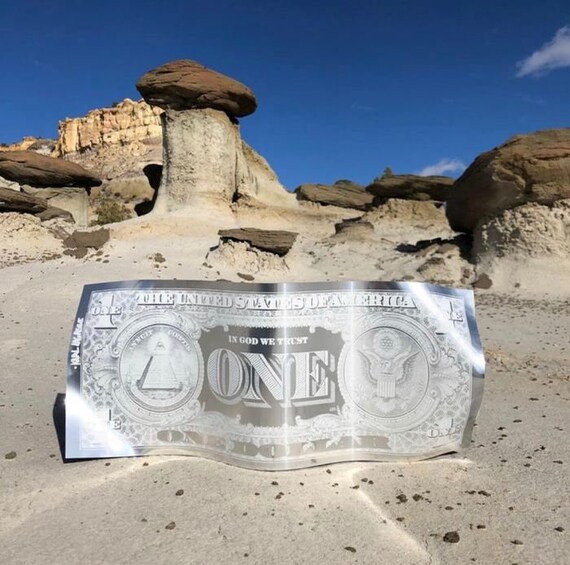 Aluminum One Dollar Bill Made of Metal Art Wall Decor Canvas - Etsy