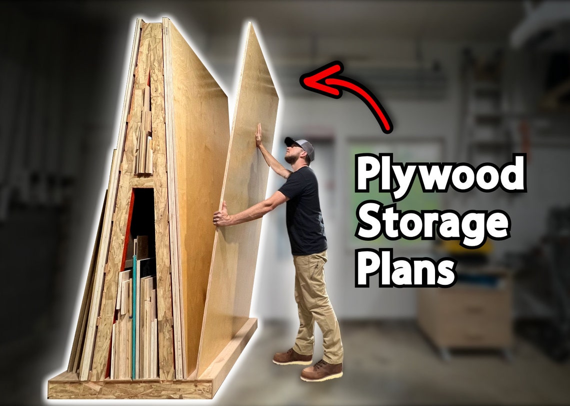 Double-sided Plywood Storage Rack Plans - Etsy