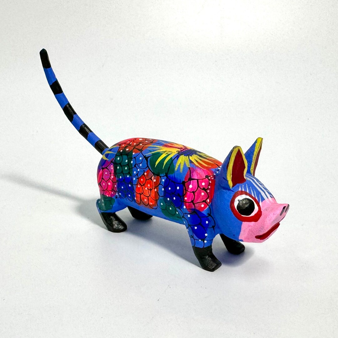 Hand-painted Wooden Pig mexican Alebrije - Etsy