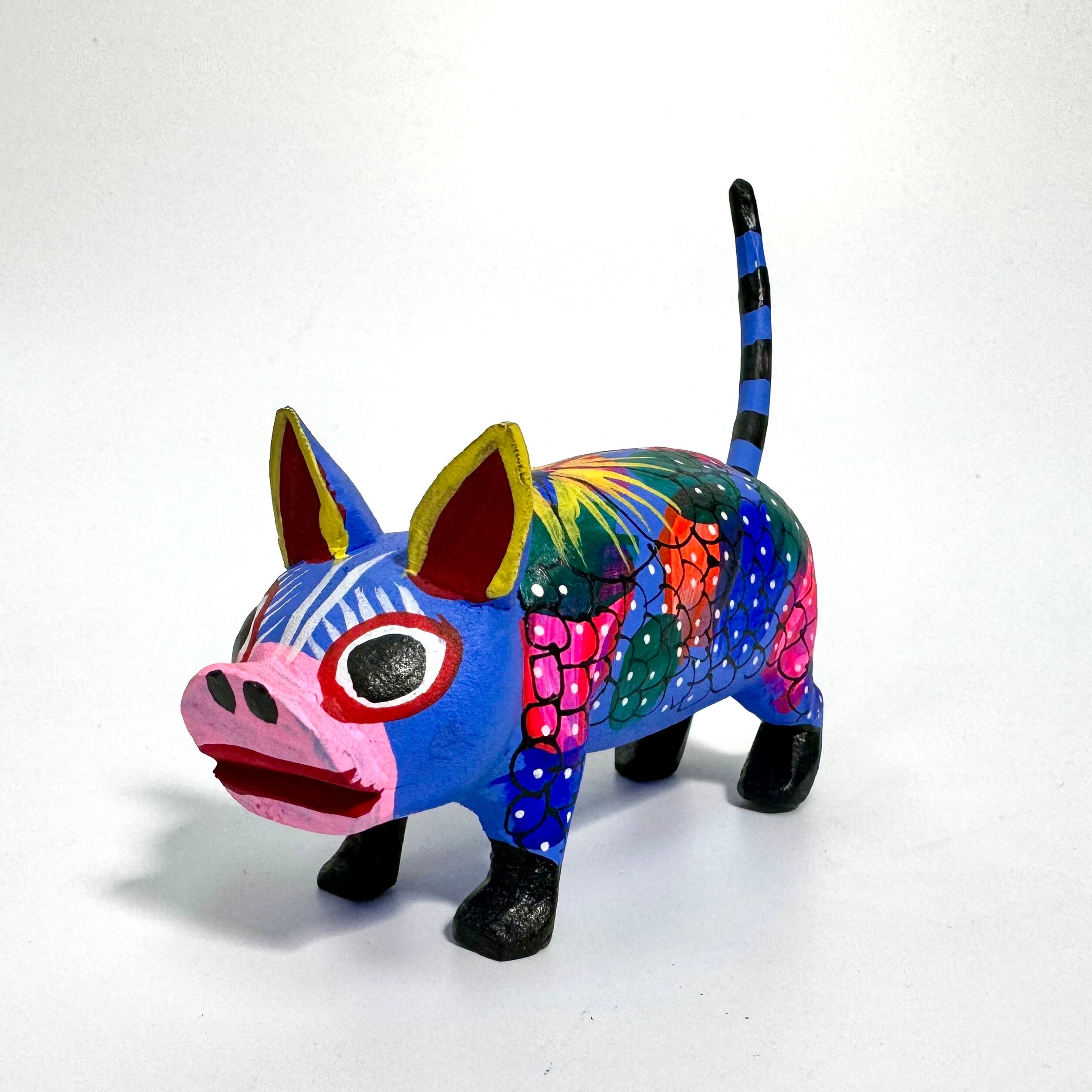 Hand-painted Wooden Pig mexican Alebrije - Etsy